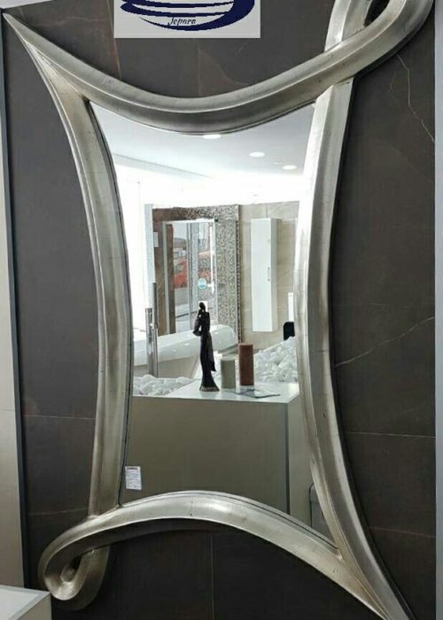 Pusat cermin hias minimalis | Kaca hias bulat kayu jati