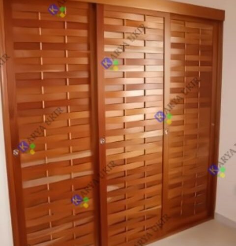 Jual Pintu Anyaman Unik Kayu Jati Model Klasik Terbaik
