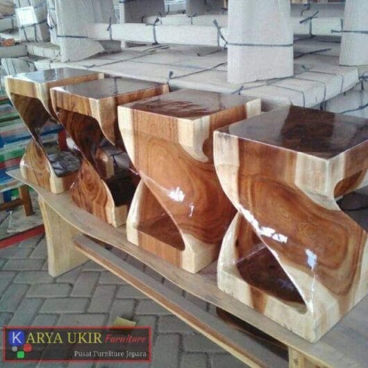 Terlaris Kursi Stool kayu Solid Unik Serbaguna Paling Murah